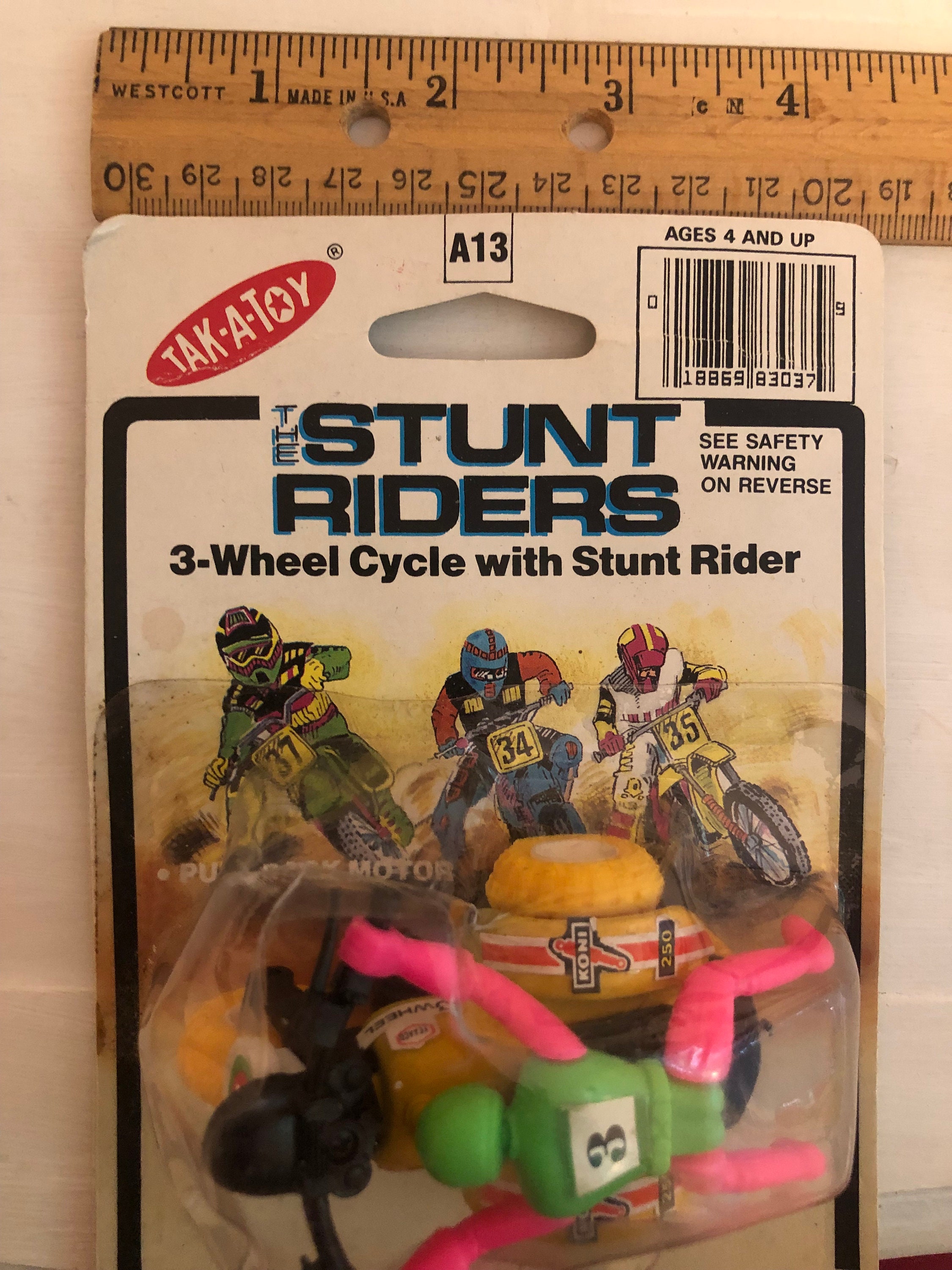 Tak-a-toy Stunt Riders 3-wheeler ATV Boys Toy 1990s Vintage Collectible ...