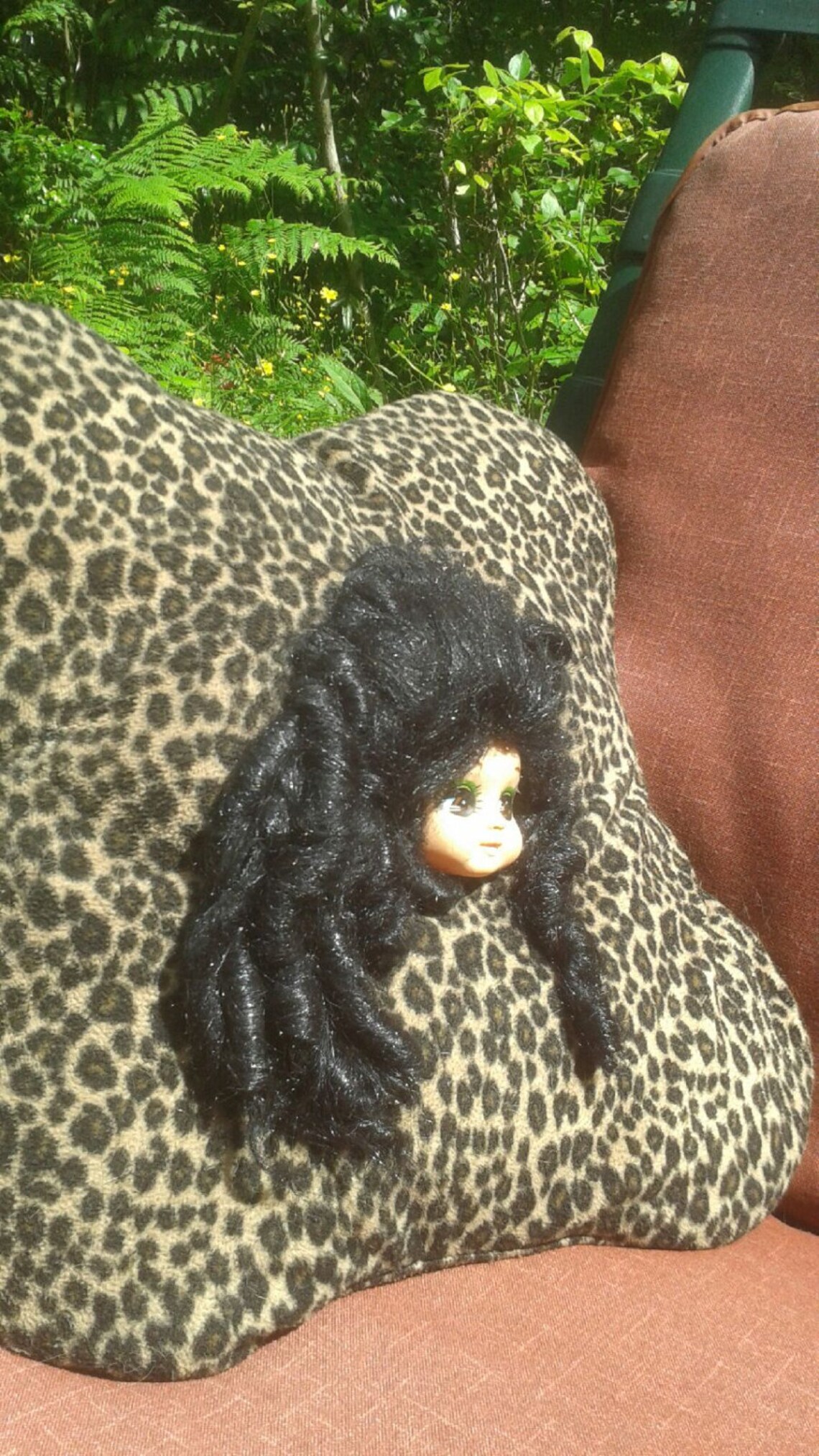 Handmade Gothic Pillow Altered Doll Art Leopard, Cheetah Vintage ...
