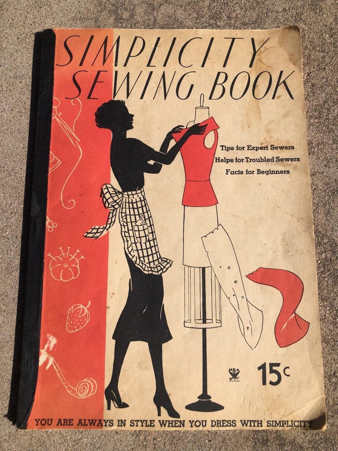Antique Simplicity Sewing Book, 1930s, Vintage, Collectible, Rare Guide ...