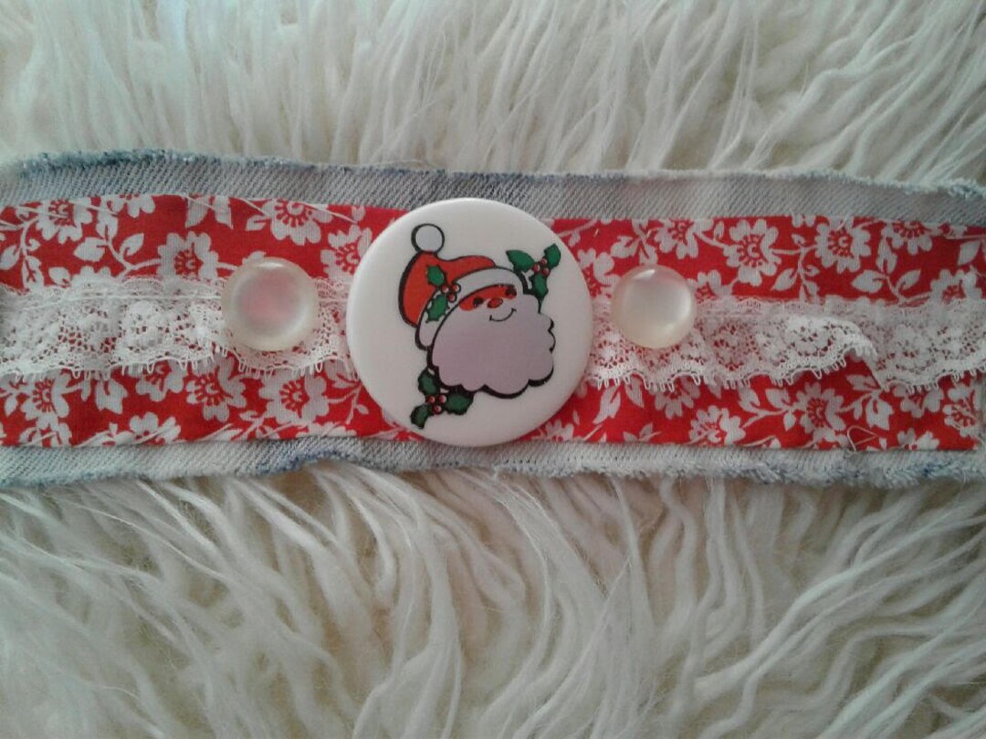 Vintage Santa Claus Handmade Denim, Vintage Buttons, Country Boho ...
