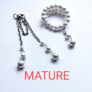 Intimate Jewelry Set for Couples Matching Pearl Penis Ring - Etsy