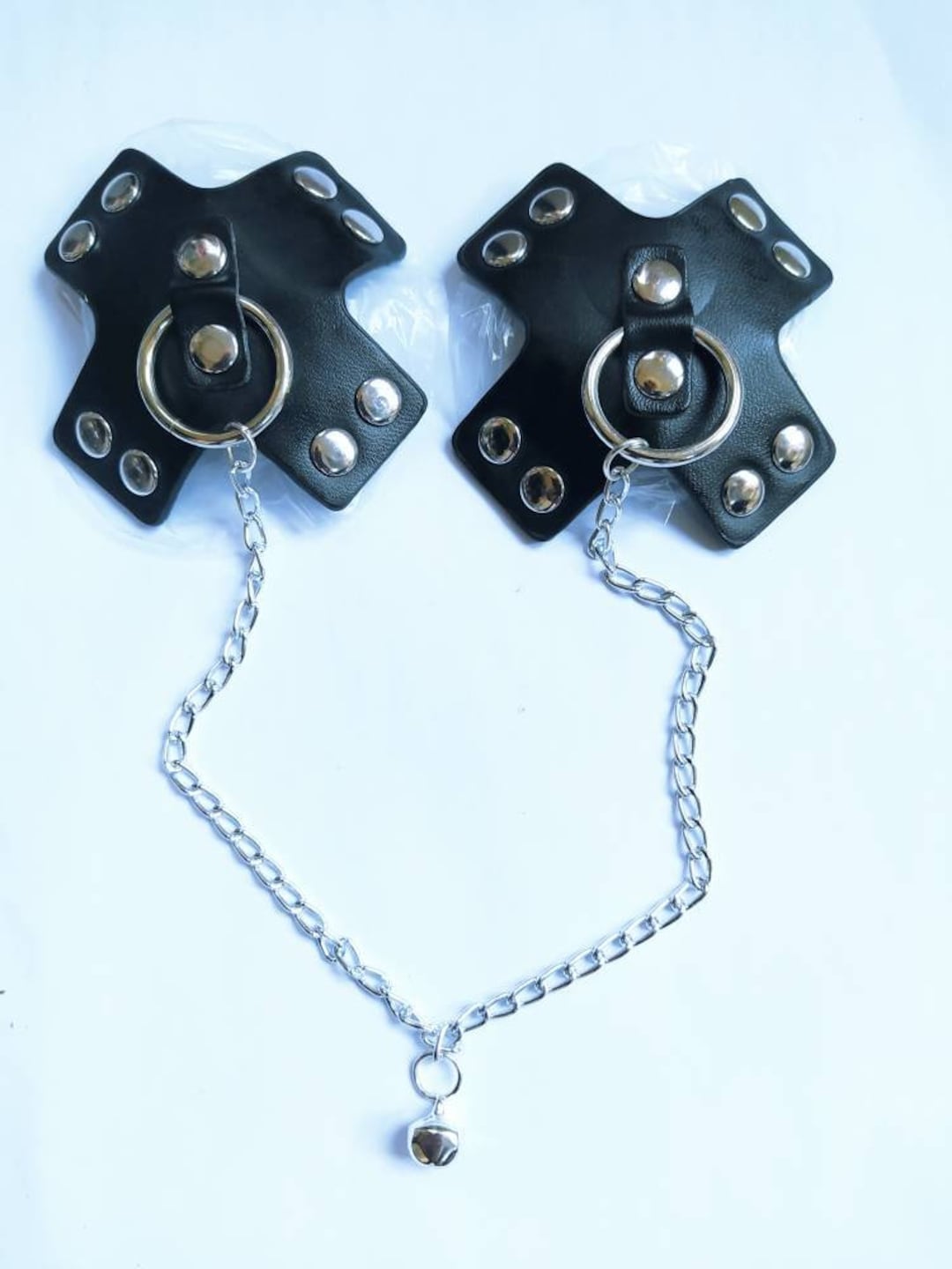 Leather Nipples Covers Noose Non Piercing Nipples With Rings - Etsy
