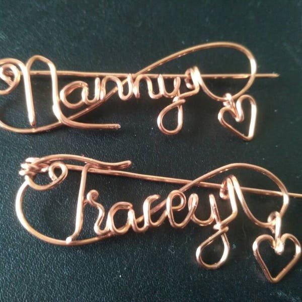 Wire Name Pin - Etsy