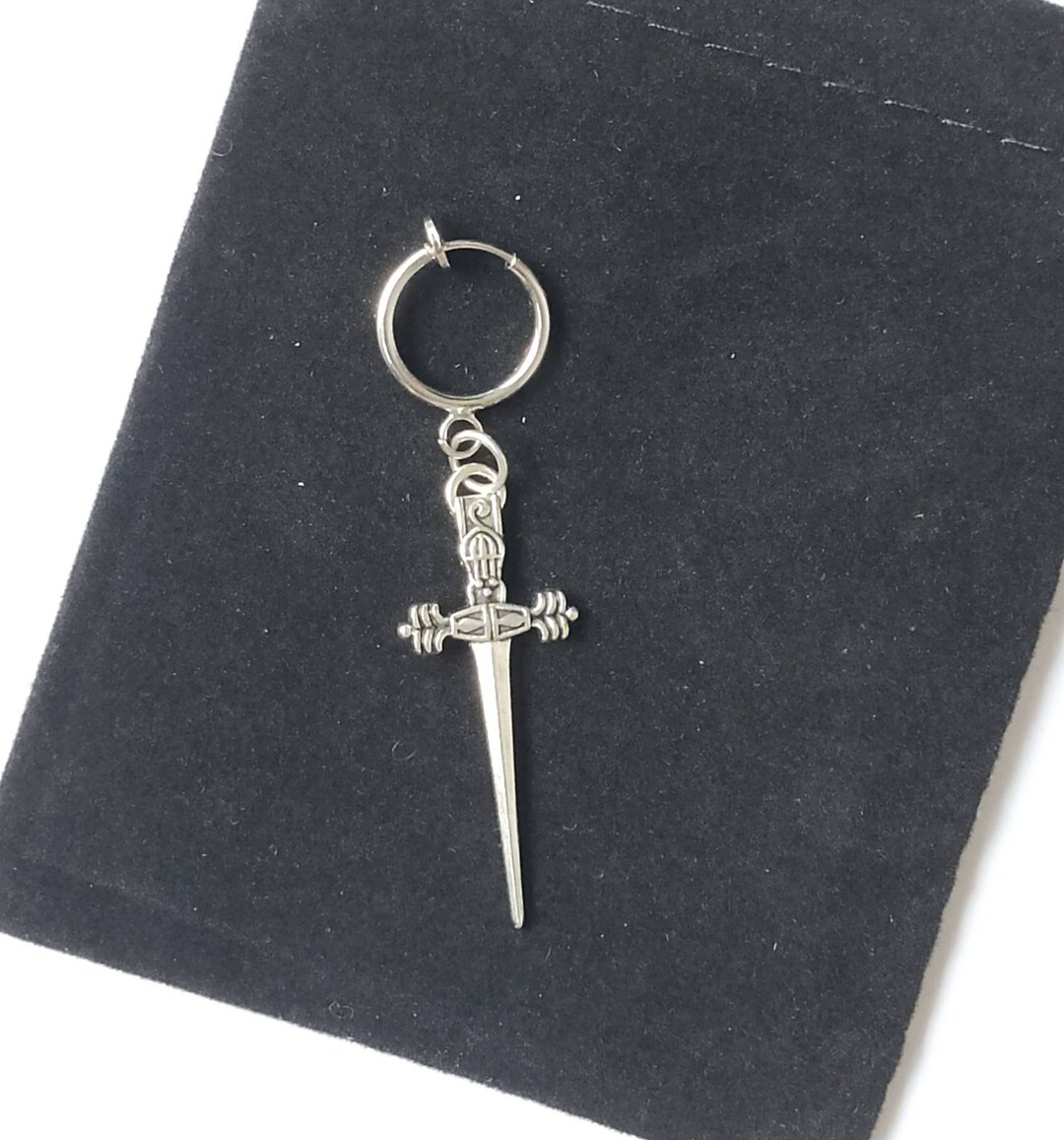 Non Piercing Belly Button Ring With Dangle Sword, Summer Jewelry ...