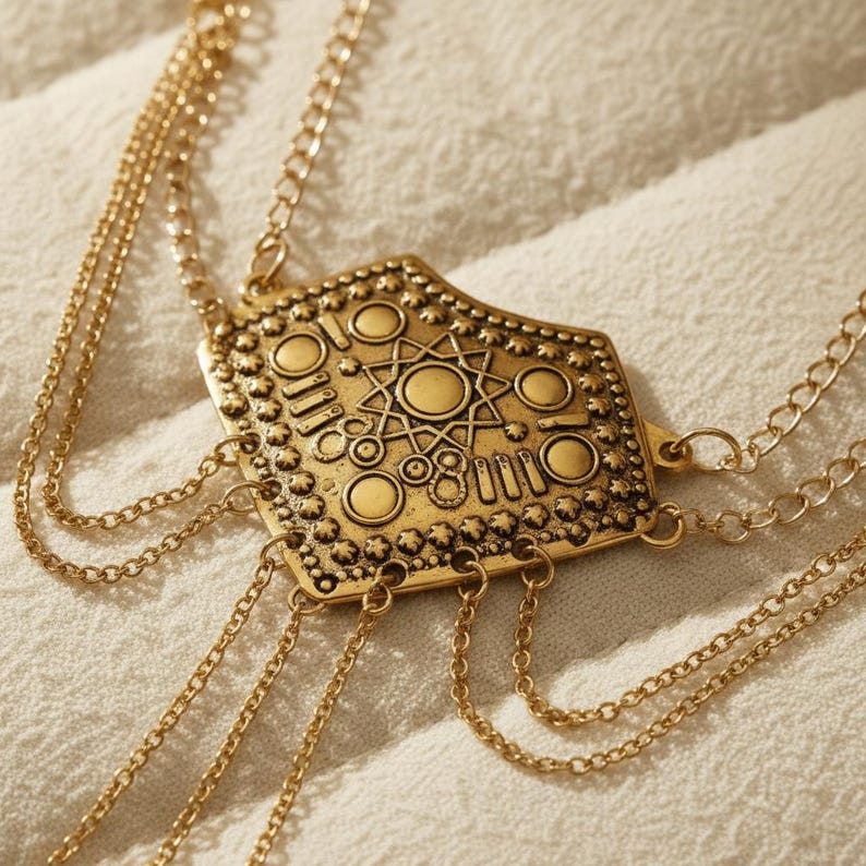 Body Chain Necklace, Non-piercing Intimate Adornment, Handcrafted ...