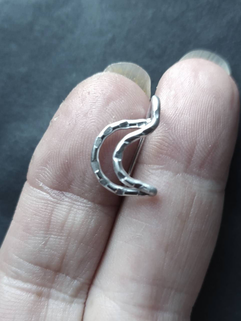 Moon Shape Navel Belly Bar Piercing, Belly Button Ring, Hypoallergenic ...