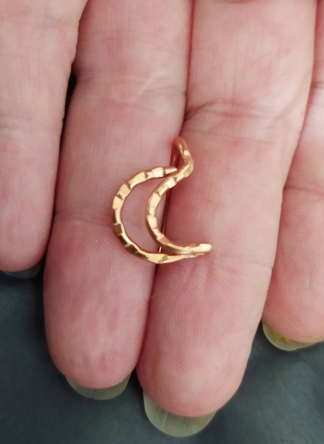 Moon Shape Navel Belly Bar Piercing, Belly Button Ring, Hypoallergenic ...