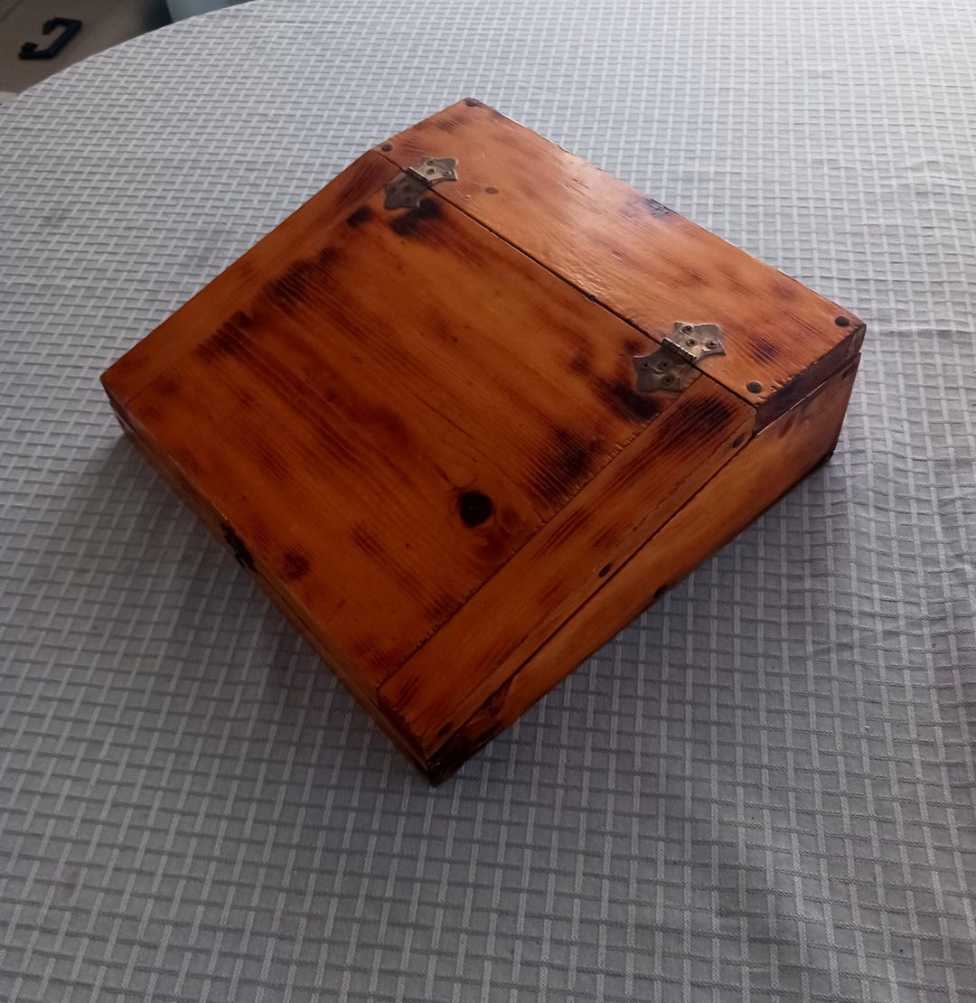 Rustic Slant Top Portable Writing Desk Handmade Travel Secretary Desk ...