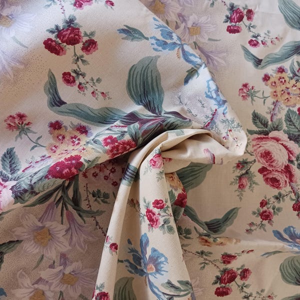 Waverly Rose Fabric - Etsy