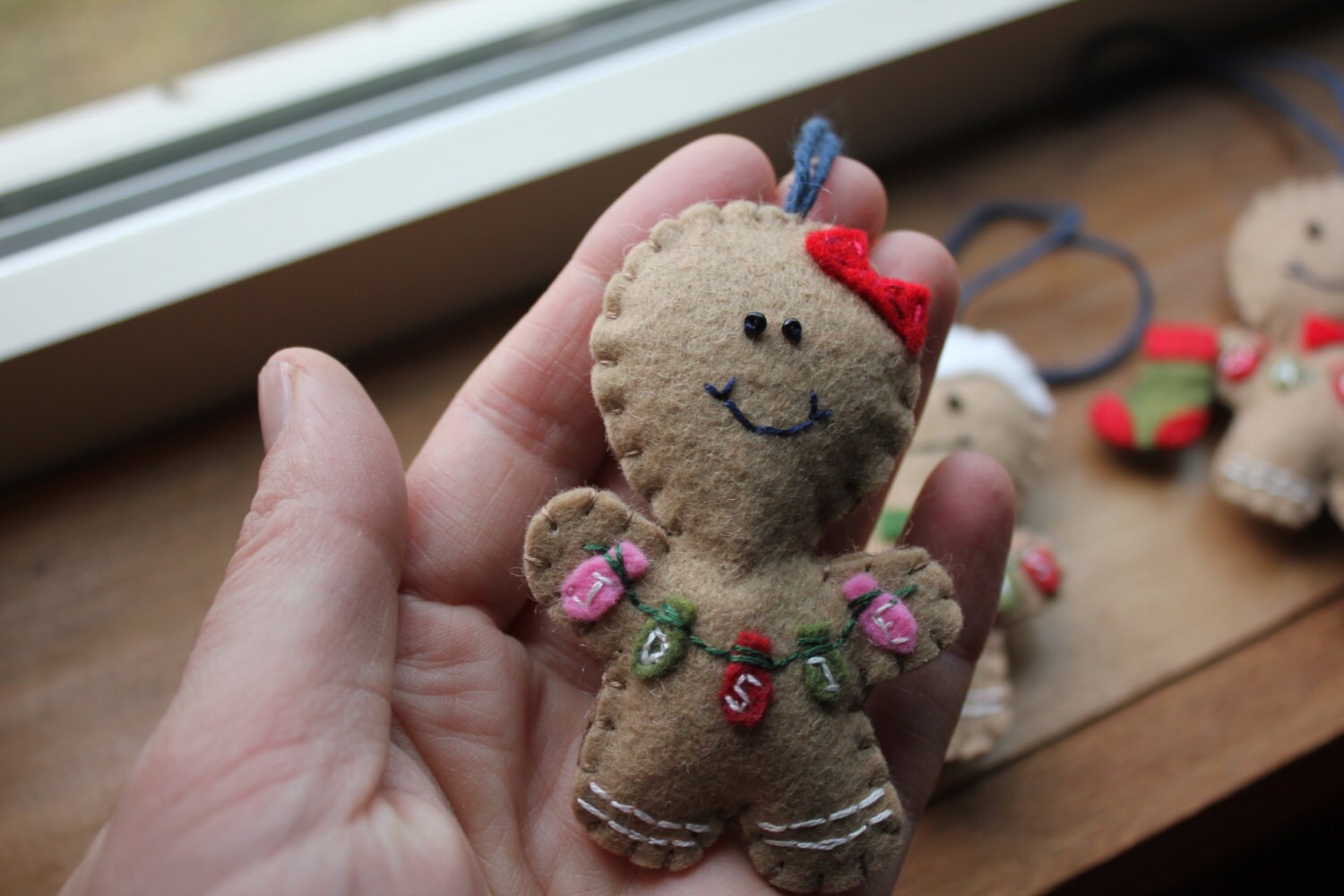 Personalized Gingerbread Boy or Girl Ornamentwool Felt - Etsy