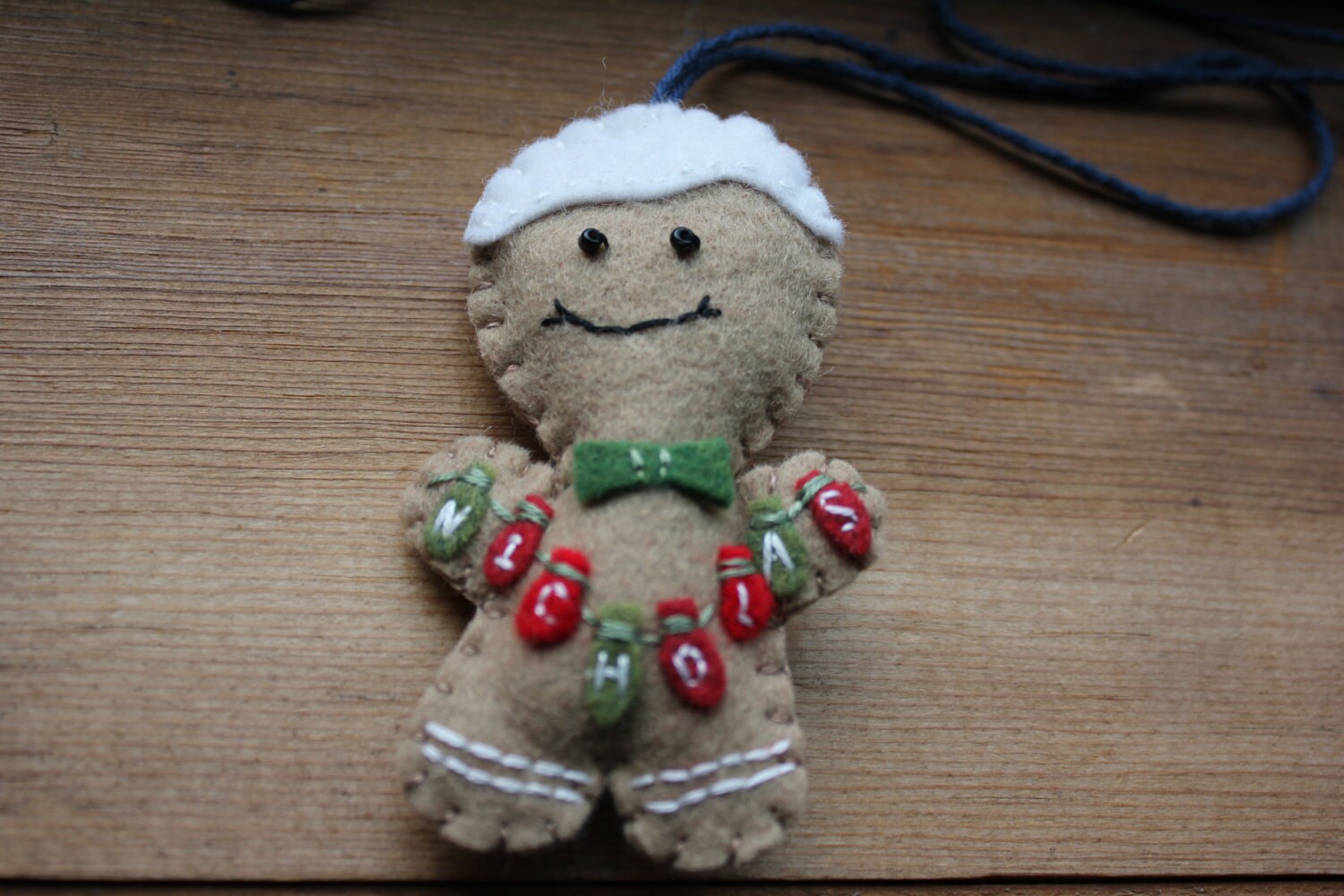Personalized Gingerbread Boy or Girl Ornamentwool Felt - Etsy