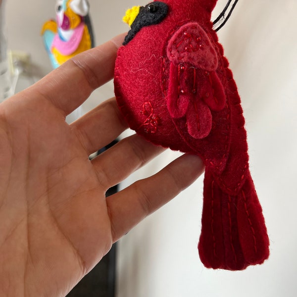 Cardinal Felt Ornament - Etsy