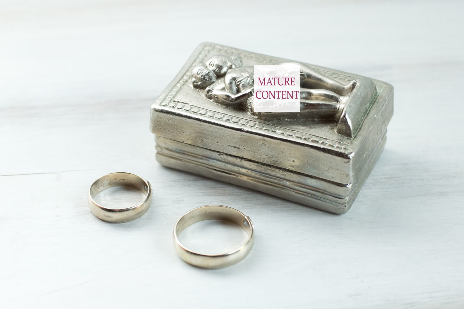 Vintage Silver Plated Jewelry Ring Bearer Box Kama Sutra - Etsy