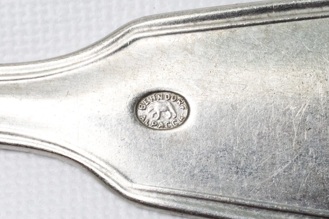 Vintage Set of 6 Silver Plated Spoons Berndorf Wellner Alpacca European ...