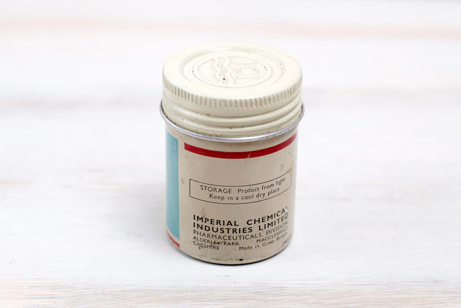 Vintage Rare Atromid S Tin Pill Box Collectible Pill Box Gold Color ...