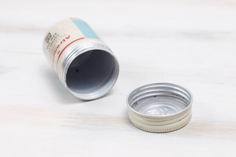 Vintage Rare Atromid S Tin Pill Box Collectible Pill Box Gold Color ...