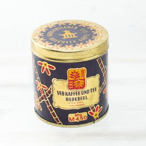 Vintage Rare Green Tea Coffee Metal Thin Case Blue Box Collectible ...