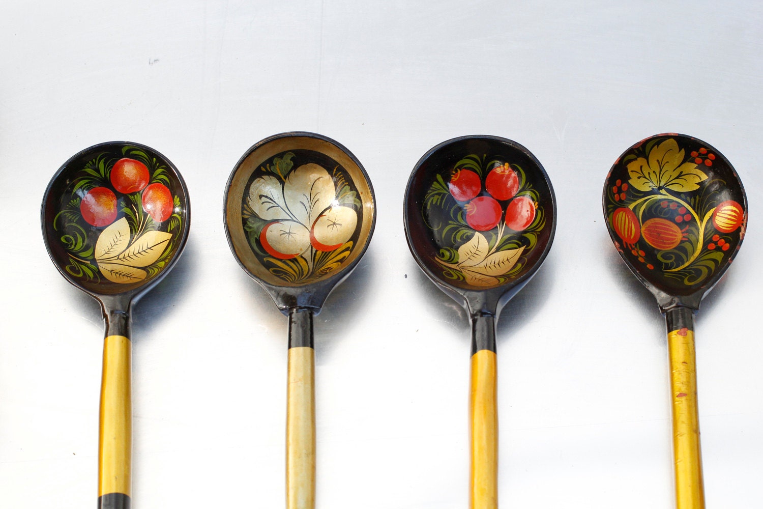 Russian Serving Set of 8 Pieces Vintage USSR Wooden Spoons - Etsy