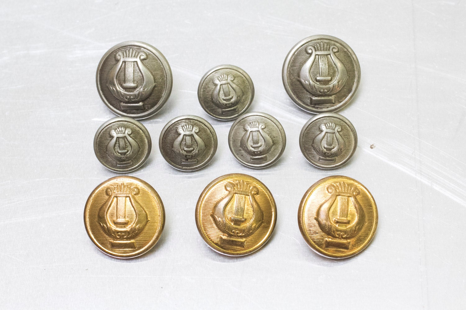 Vintage Set of 10 Small Buttons Pin Colorful Collection Rare - Etsy