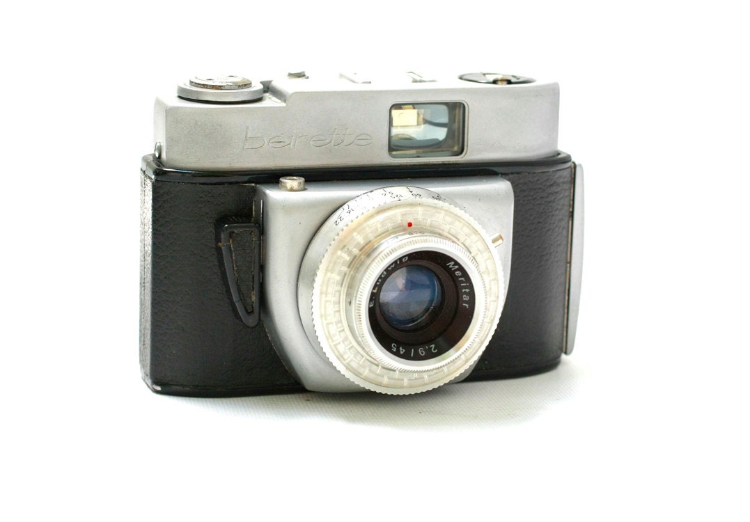 Vintage Beier Beirette VS Film Camera, DDR Photo Camera, Travel Camera, Black Case, Ohtteam ...