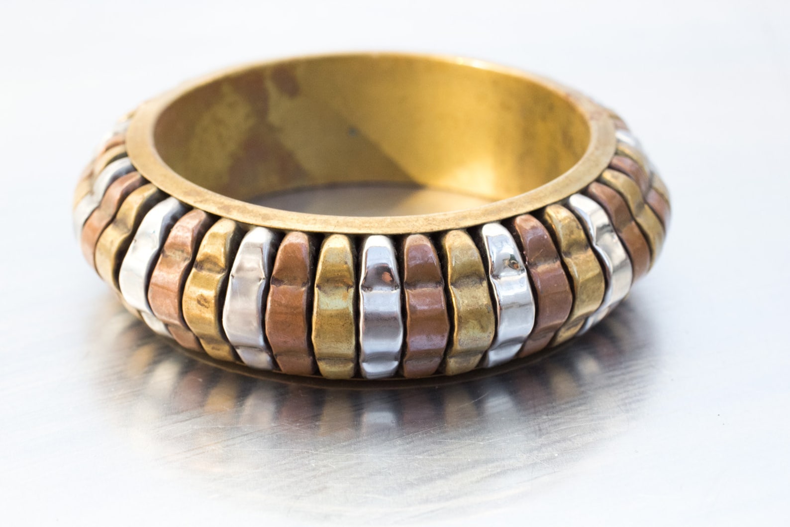 Vintage Brown Copper Brass Bangle, Vintage Bracelet, Rustic Bracelet ...