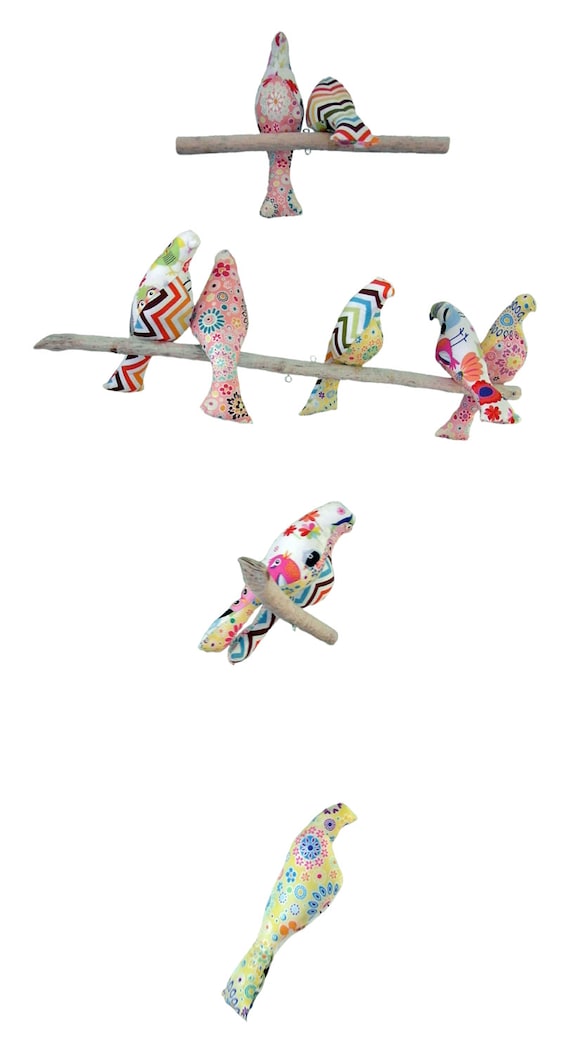 Bird Mobile 10 bird mobile | Etsy
