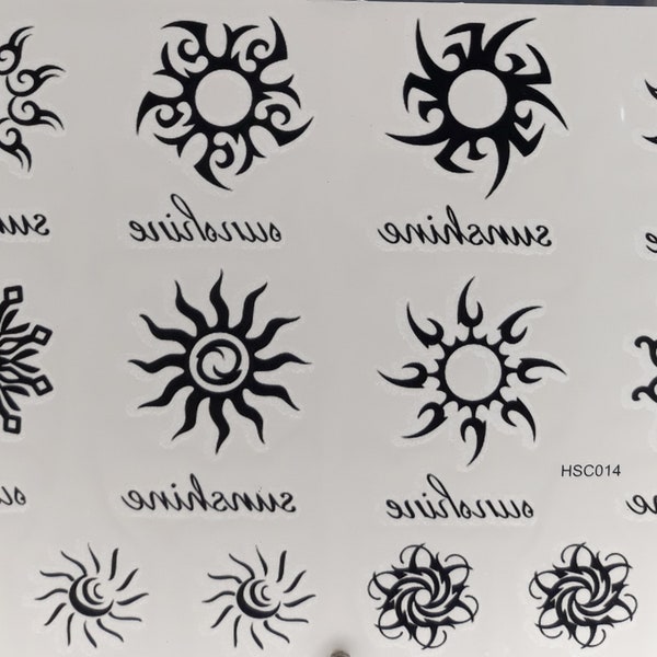 Sun Temporary Tattoo - Etsy