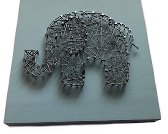 Elephant string art | Etsy