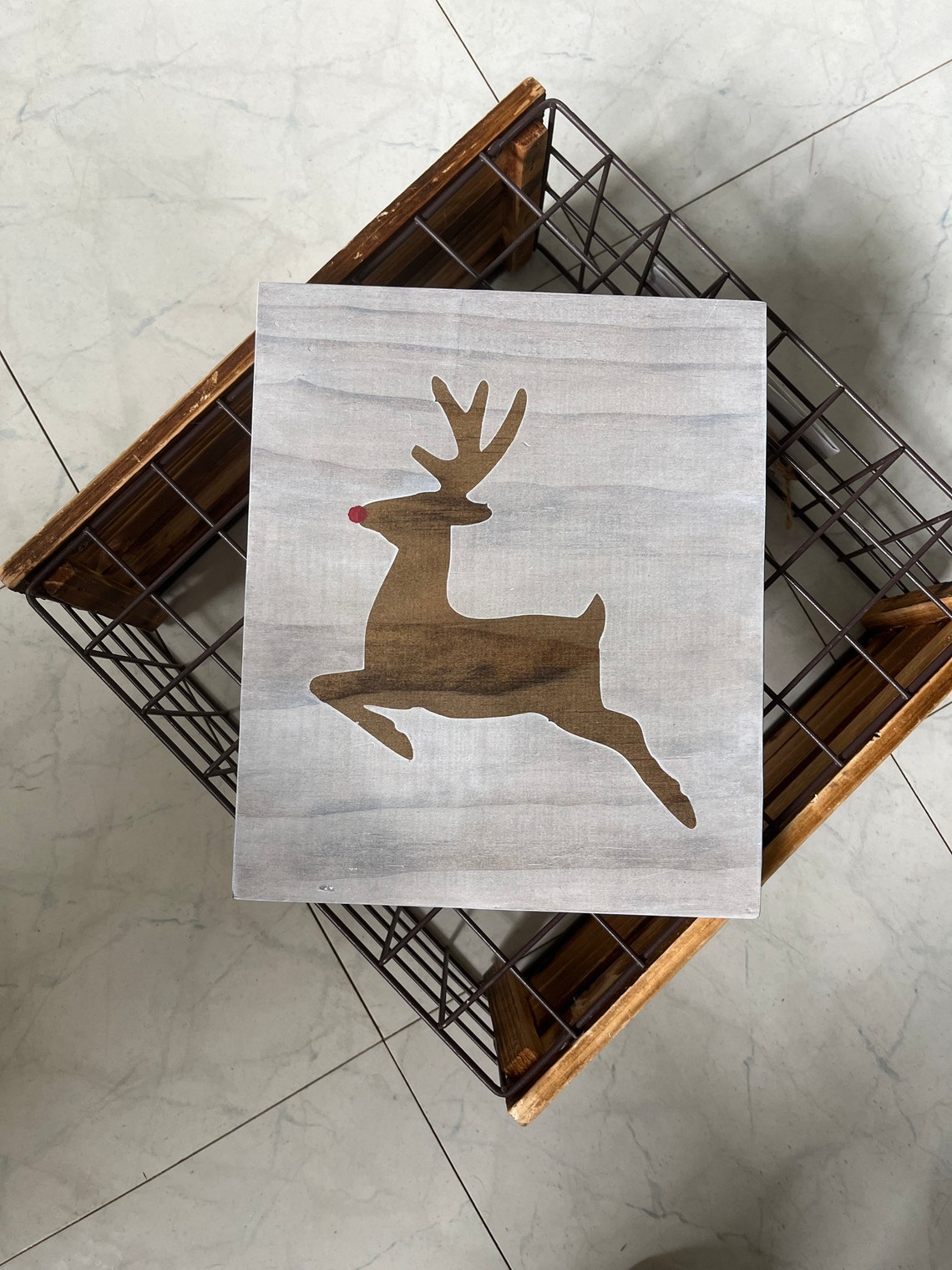 Reindeer Sign - Painted Sign - Wooden Sign - Rudolph the Reindeer Sign ...