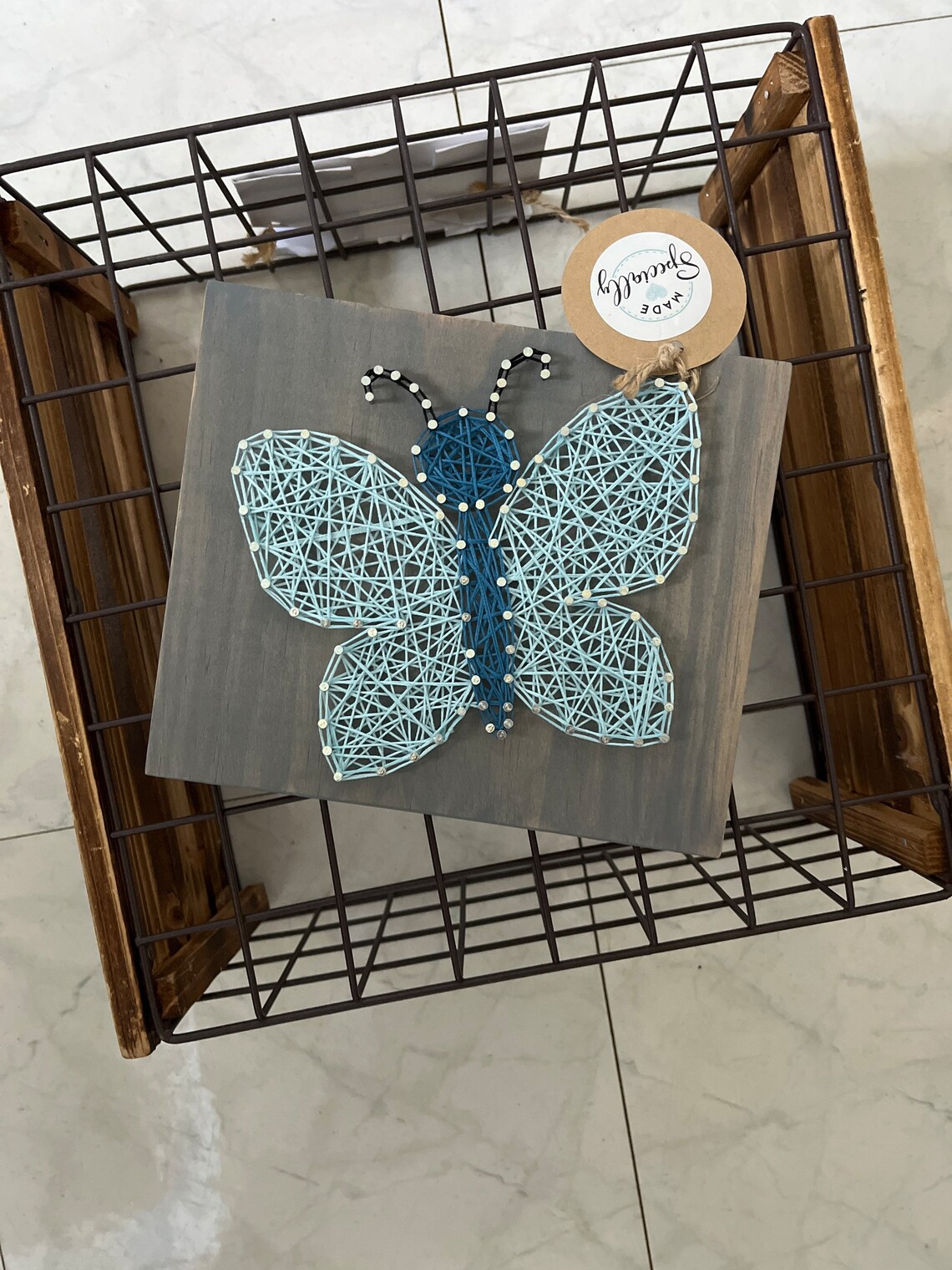 Butterfly String Art Sign - Butterfly Sign - Wooden Sign - Girls Room ...