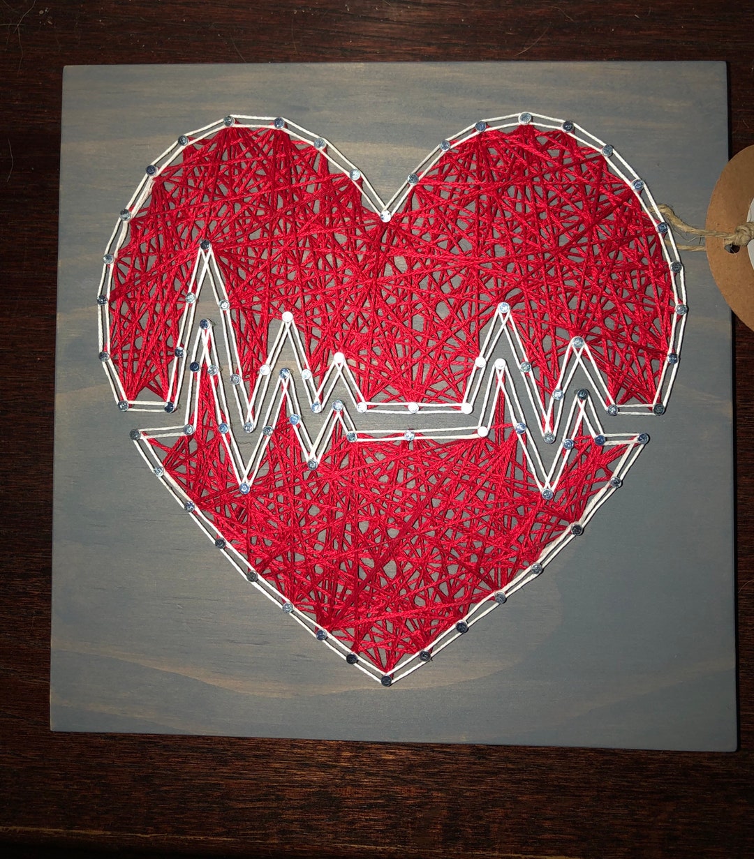 Nurse Heart String Art Sign - Nurse Sign - Heartbeat Sign - Decorative ...