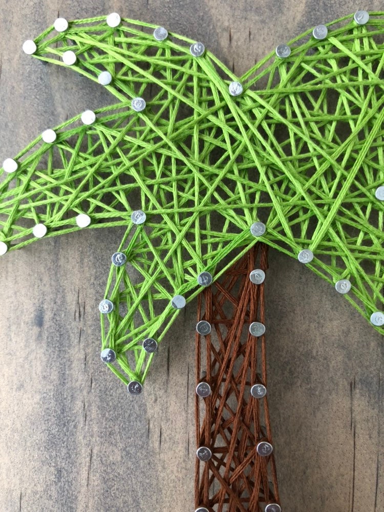 Palm Tree String Art Sign Palm Tree Sign Beach Sign | Etsy