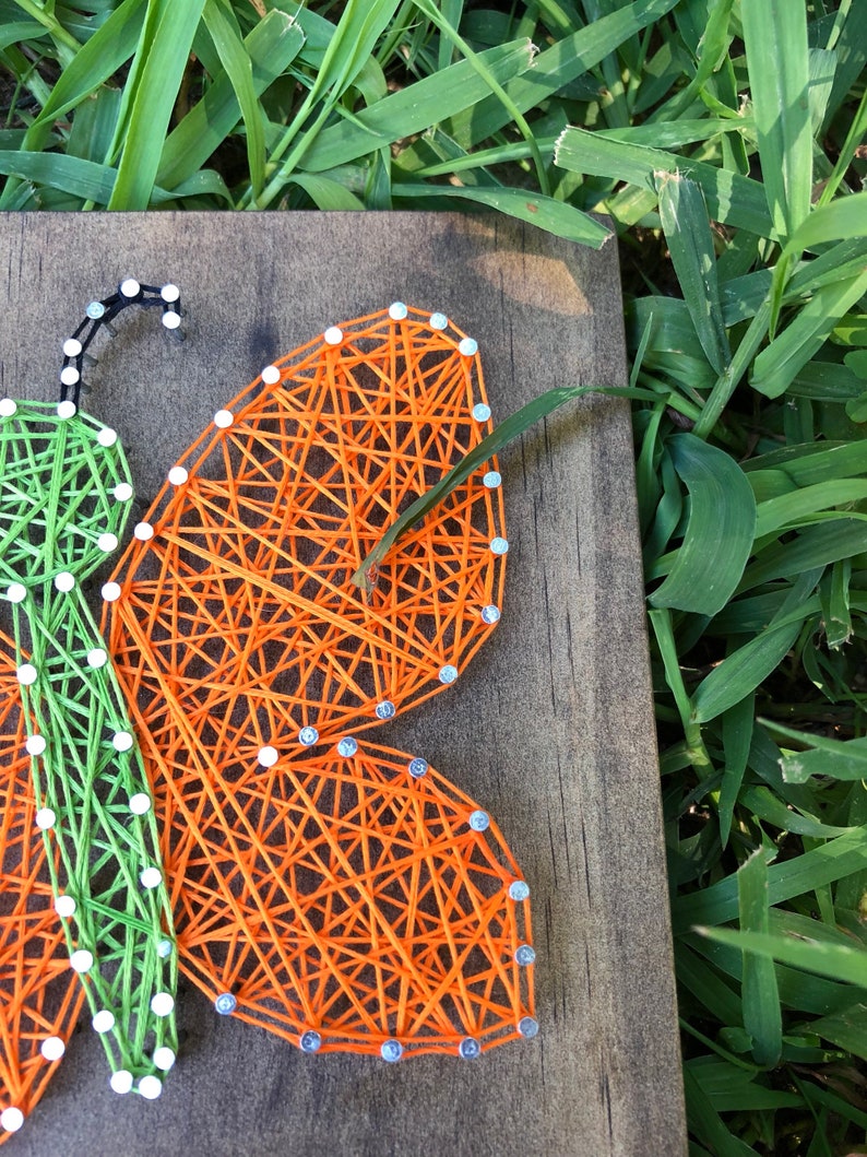 Butterfly String Art Sign butterfly sign wooden sign | Etsy