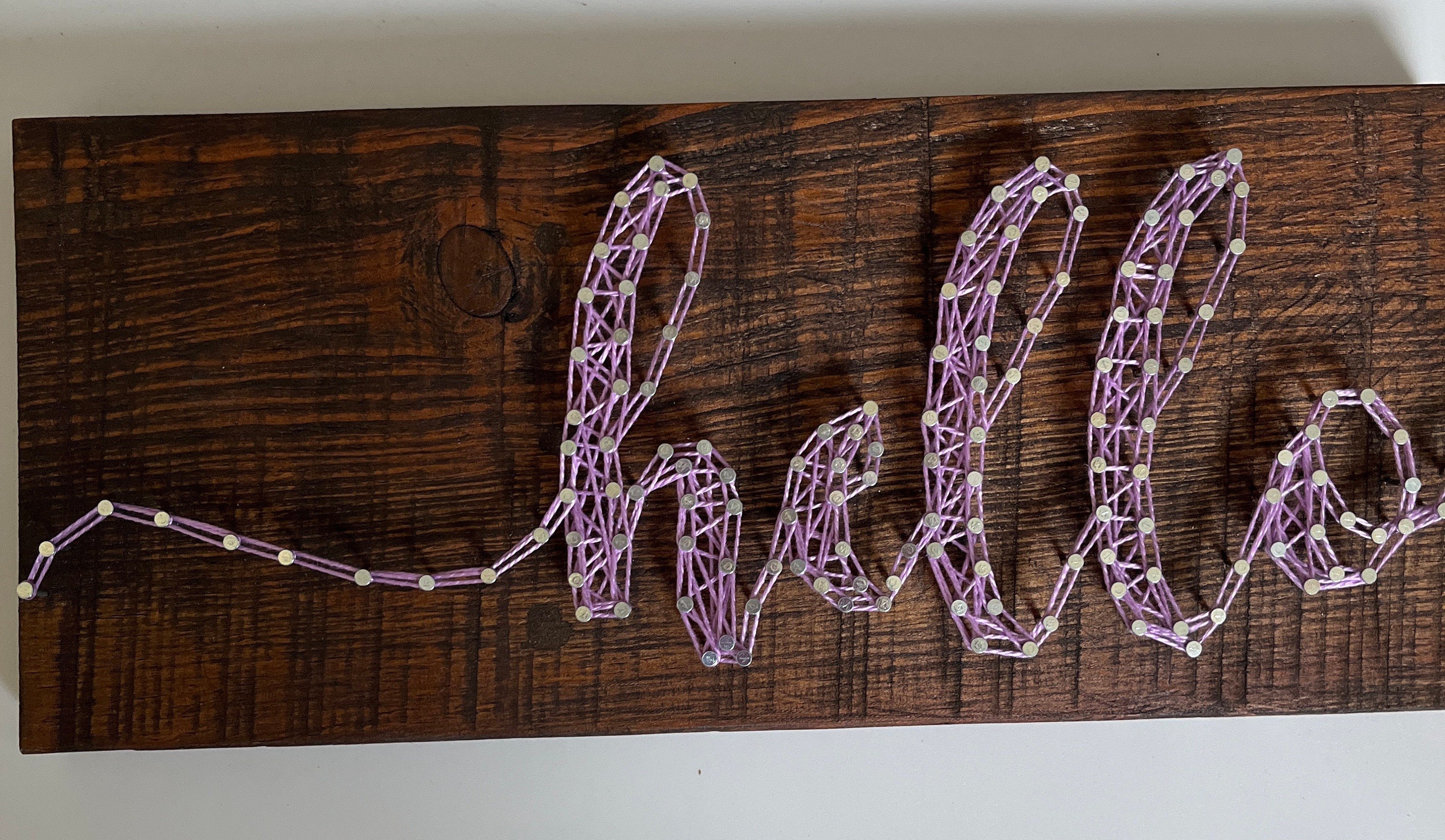 Hello String Art Sign - String Art Sign - Hello Sign - Wooden Sign ...