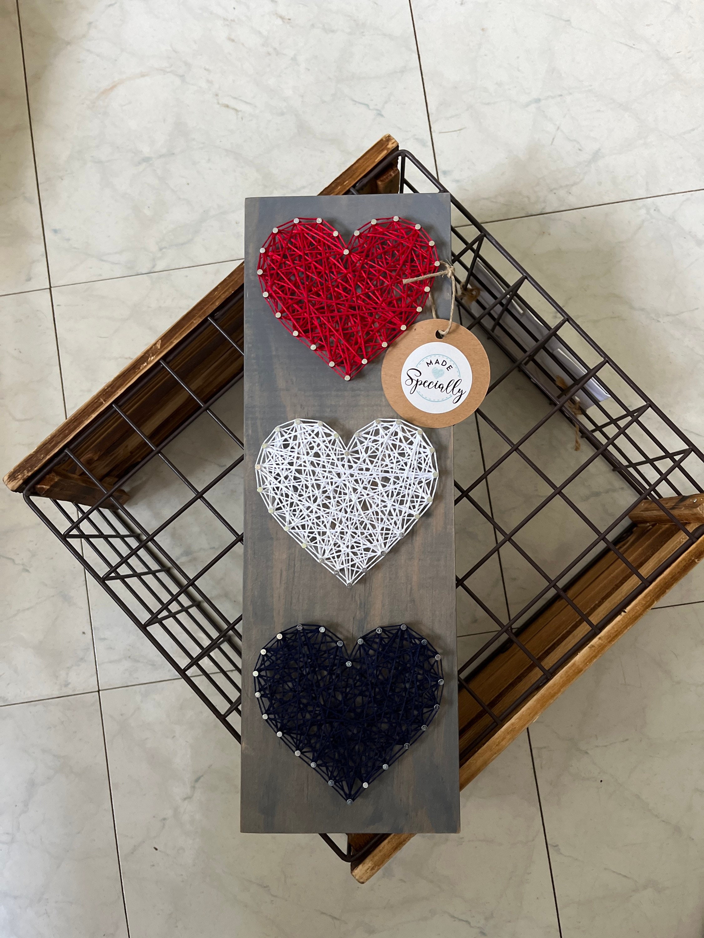 String Art Heart Sign- Wooden Sign - Valentine's Day Gift - Wedding ...