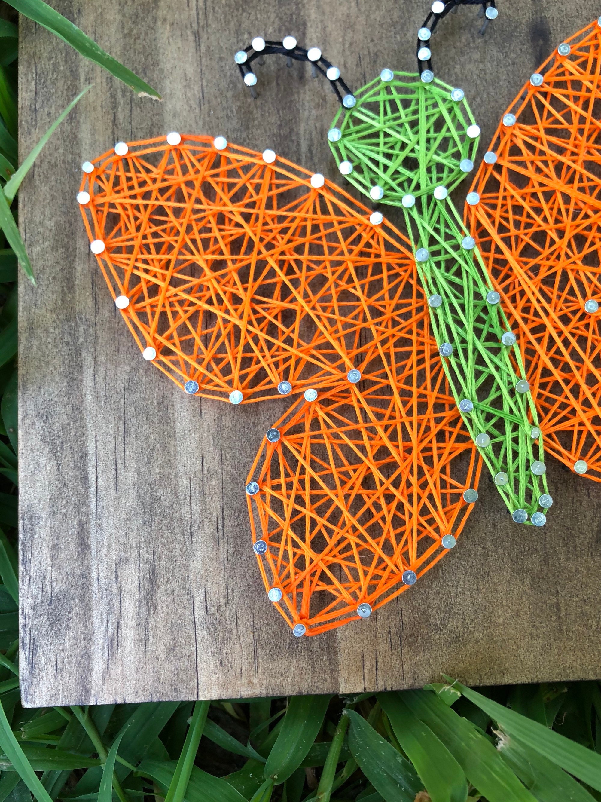 Butterfly String Art Sign butterfly sign wooden sign | Etsy