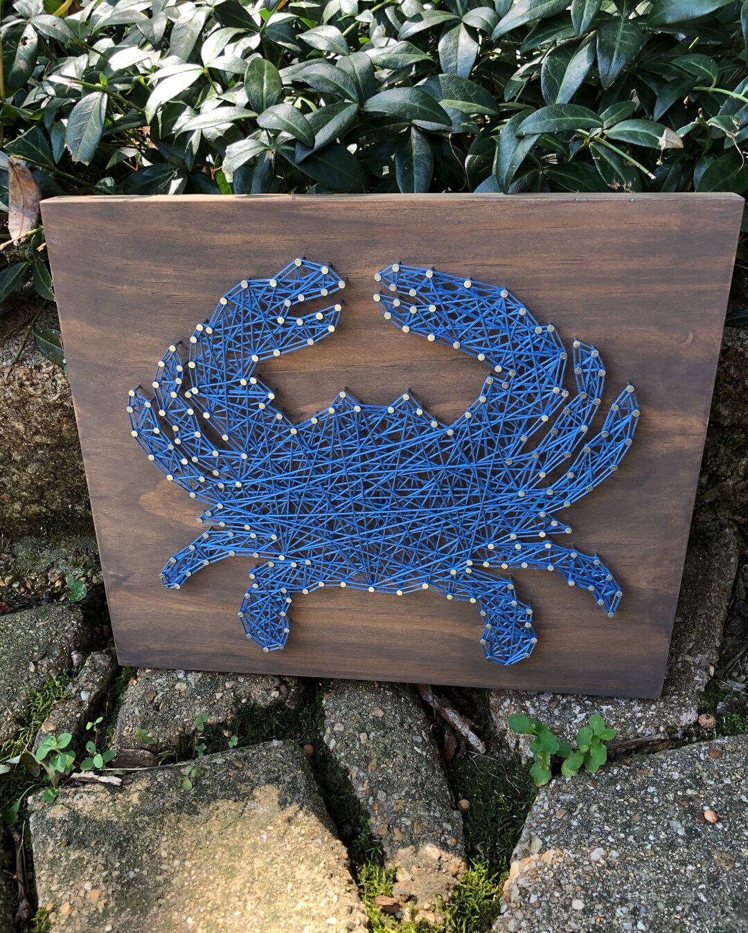 String Art Blue Crab Sign Wooden Sign Beach Decor Gift - Etsy