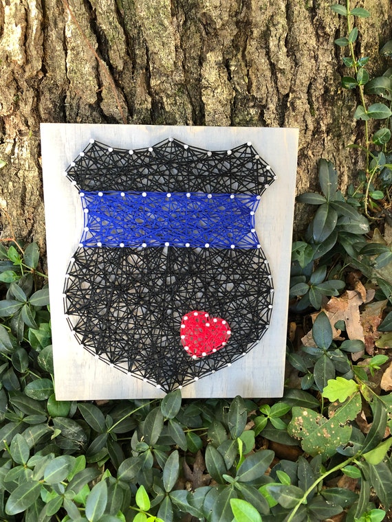 Police Badge String Art Sign for Under 30 Dollars | Etsy