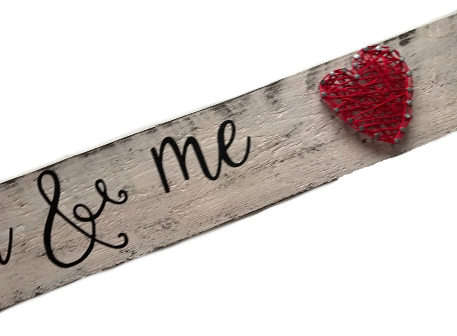 You & Me String Art Painted Sign - Wooden Sign - Vinyl Letters Sign ...