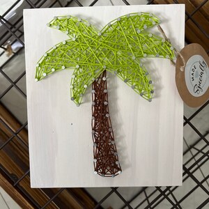 Palm Tree String Art Sign - Palm Tree Sign - Beach Sign - Wooden Sign ...