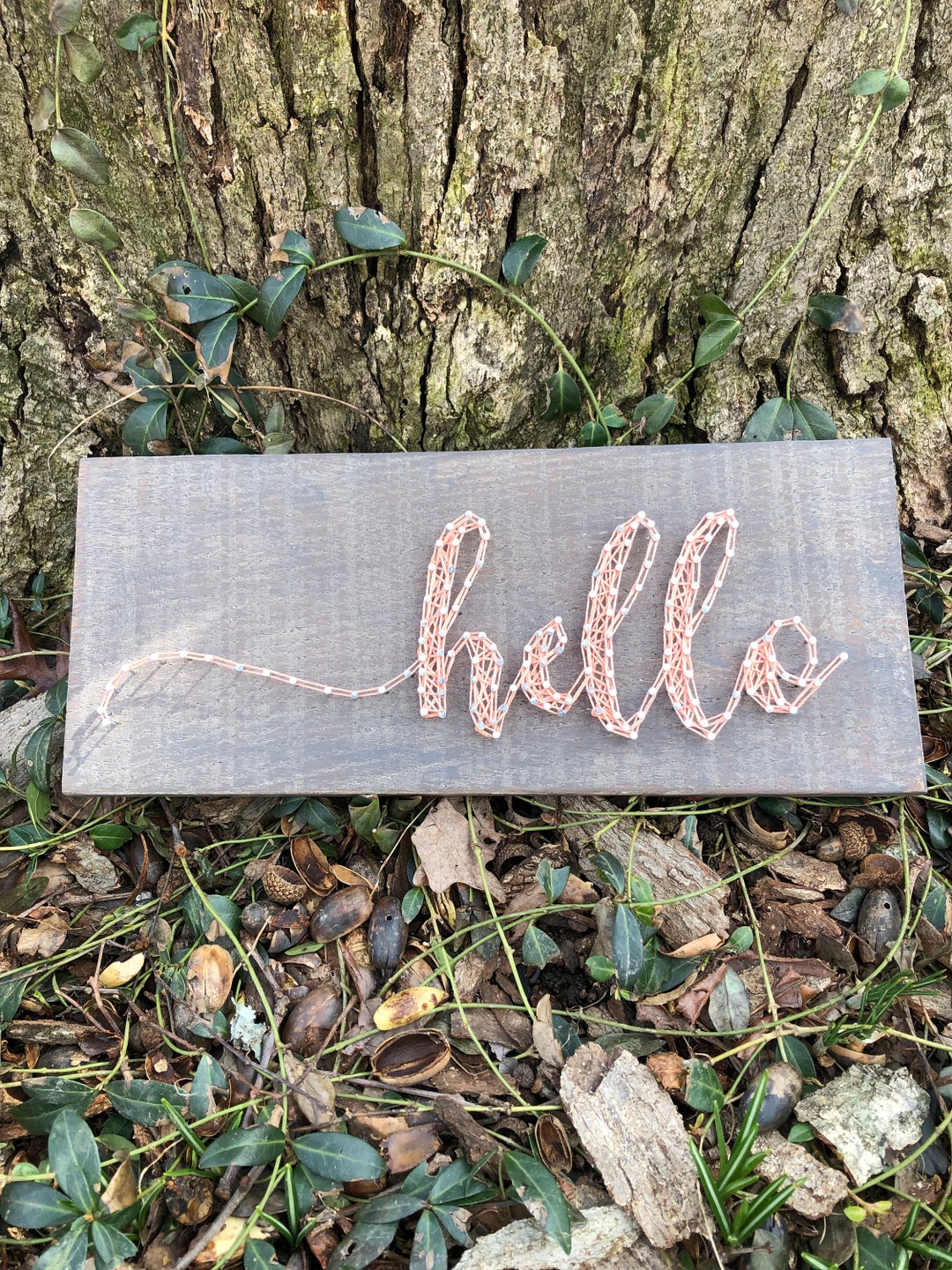 Hello String Art Sign - String Art Sign - Hello Sign - Wooden Sign ...