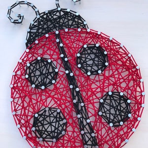 Ladybug String Art Sign - Wooden Sign - Ladybug Sign - Home Decor- Kids ...
