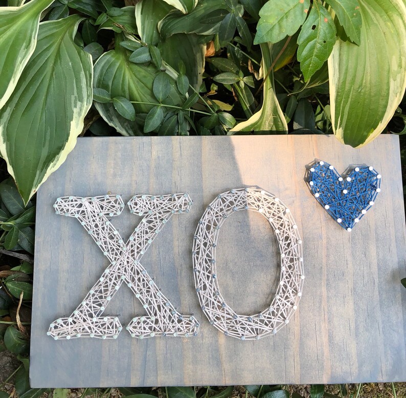 XO Heart String Art Sign XO sign heart sign love sign | Etsy