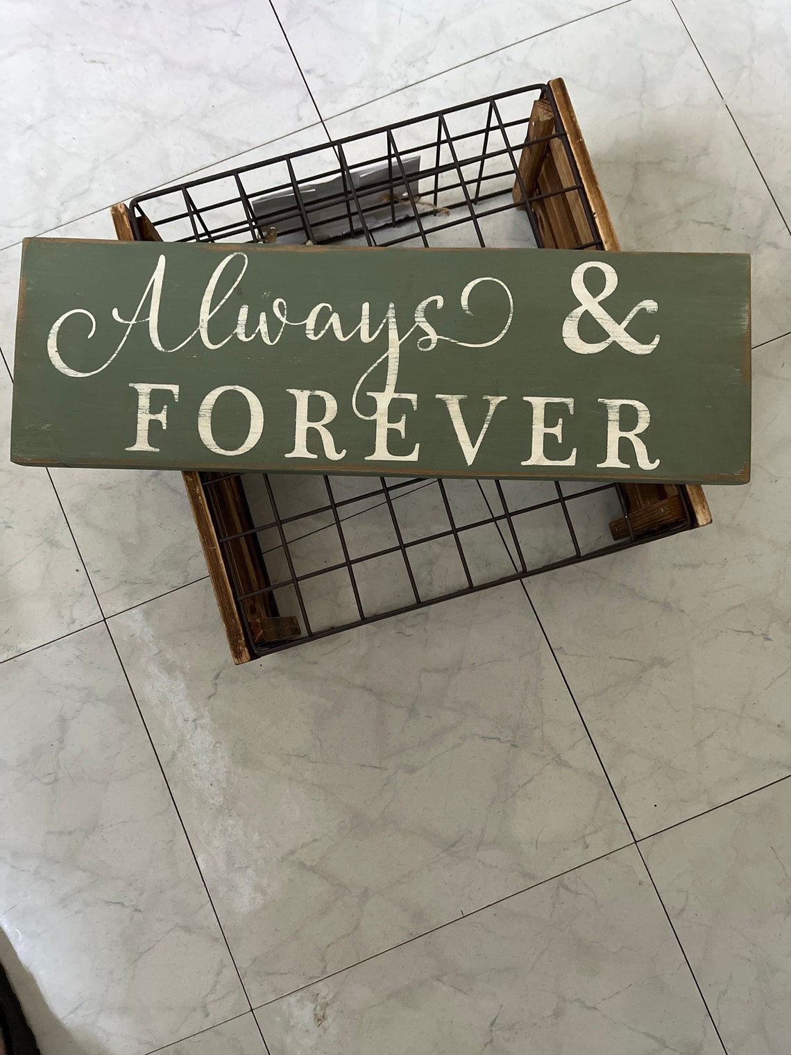 Always and Forever Sign Vinyl Sign Wooden Sign Rustic - Etsy