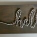 Hello String Art Sign - String Art Sign - Hello Sign - Wooden Sign ...