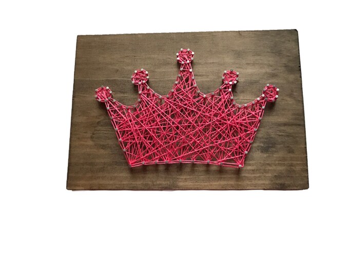 Crown String Art Sign Princess Crown String Art Sign Pink - Etsy