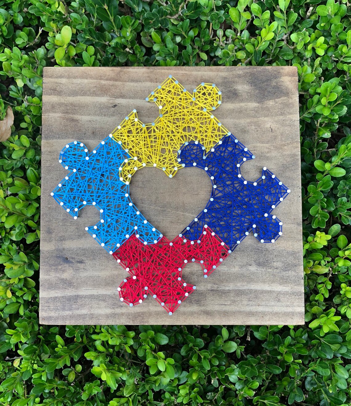 Autism Puzzle String Art Sign Sign Autism Sign Heart Sign - Etsy