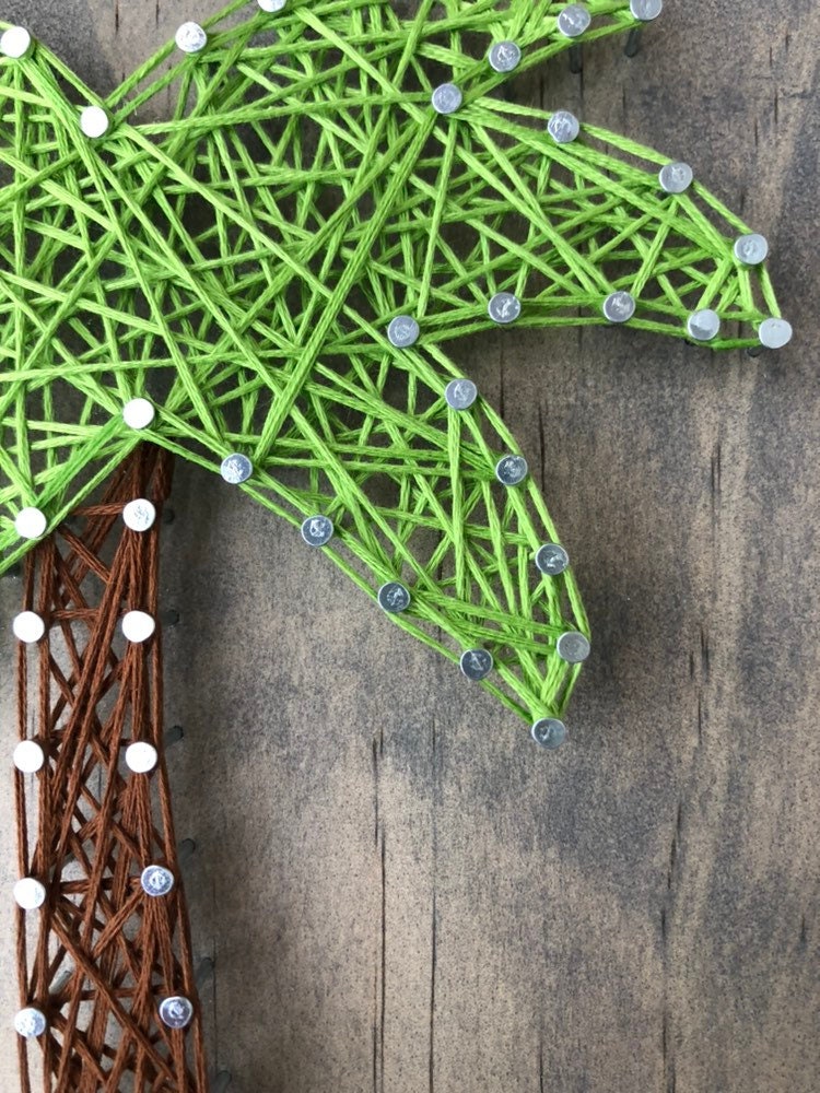 Palm Tree String Art Sign Palm Tree Sign Beach Sign | Etsy