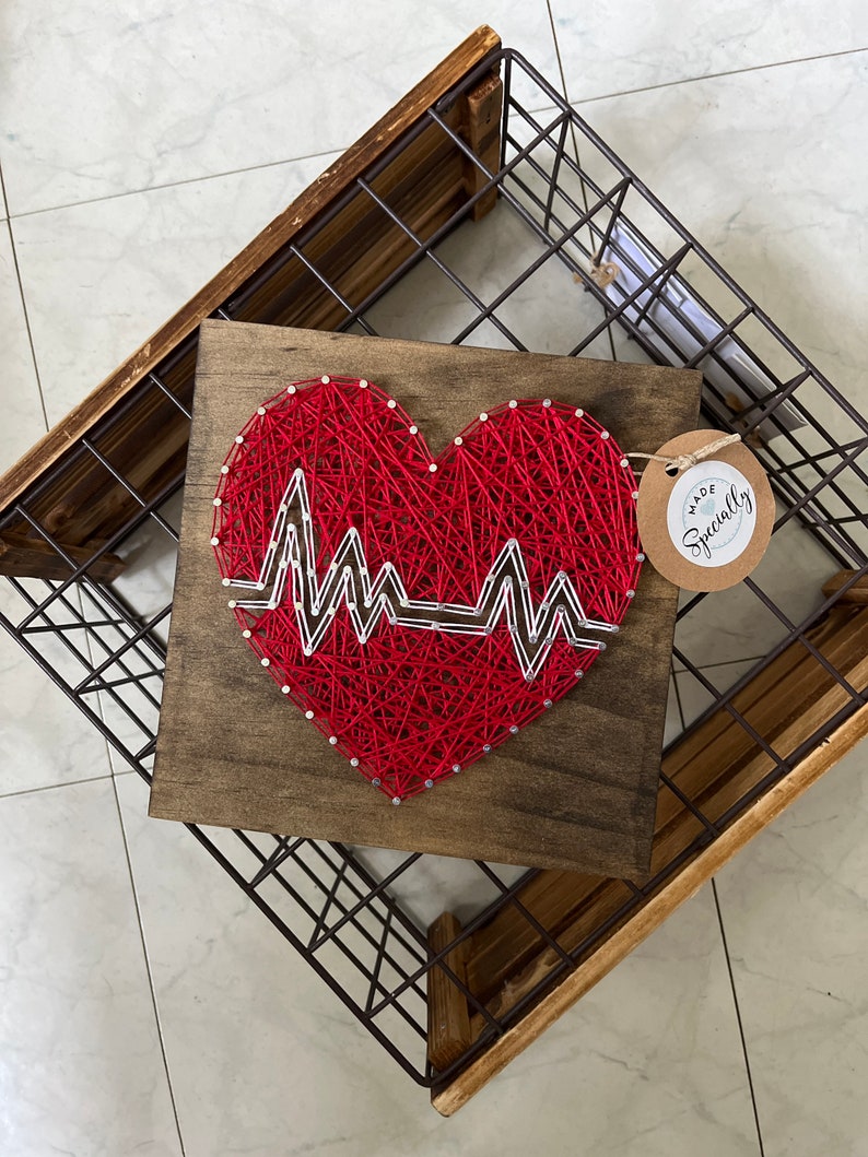 Nurse Heart String Art Sign Nurse Sign Heartbeat Sign - Etsy