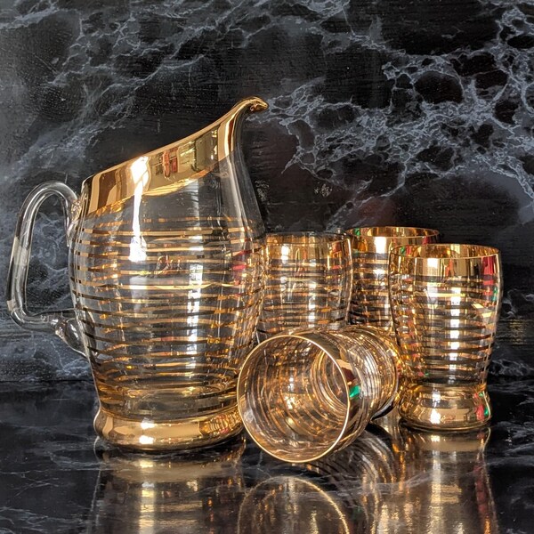 Mcm Glass and Pitcher - Etsy UK